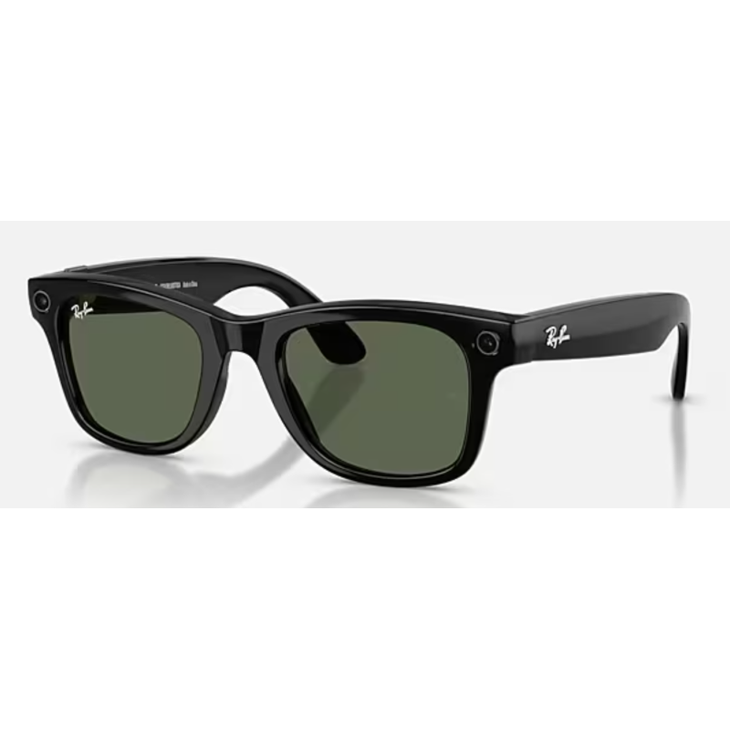 RAY-BAN META WAYFARER GEN 2 SHINY BLACK LENTE G15 GREEN